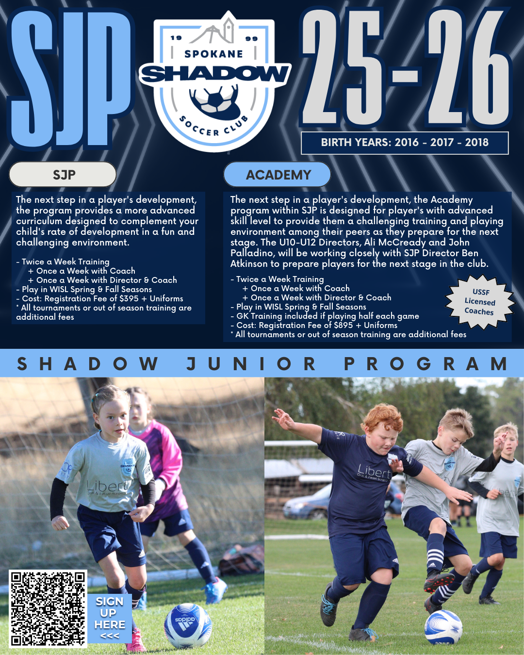 Shadow Junior Program - Registration - Spokane Shadow Soccer Club